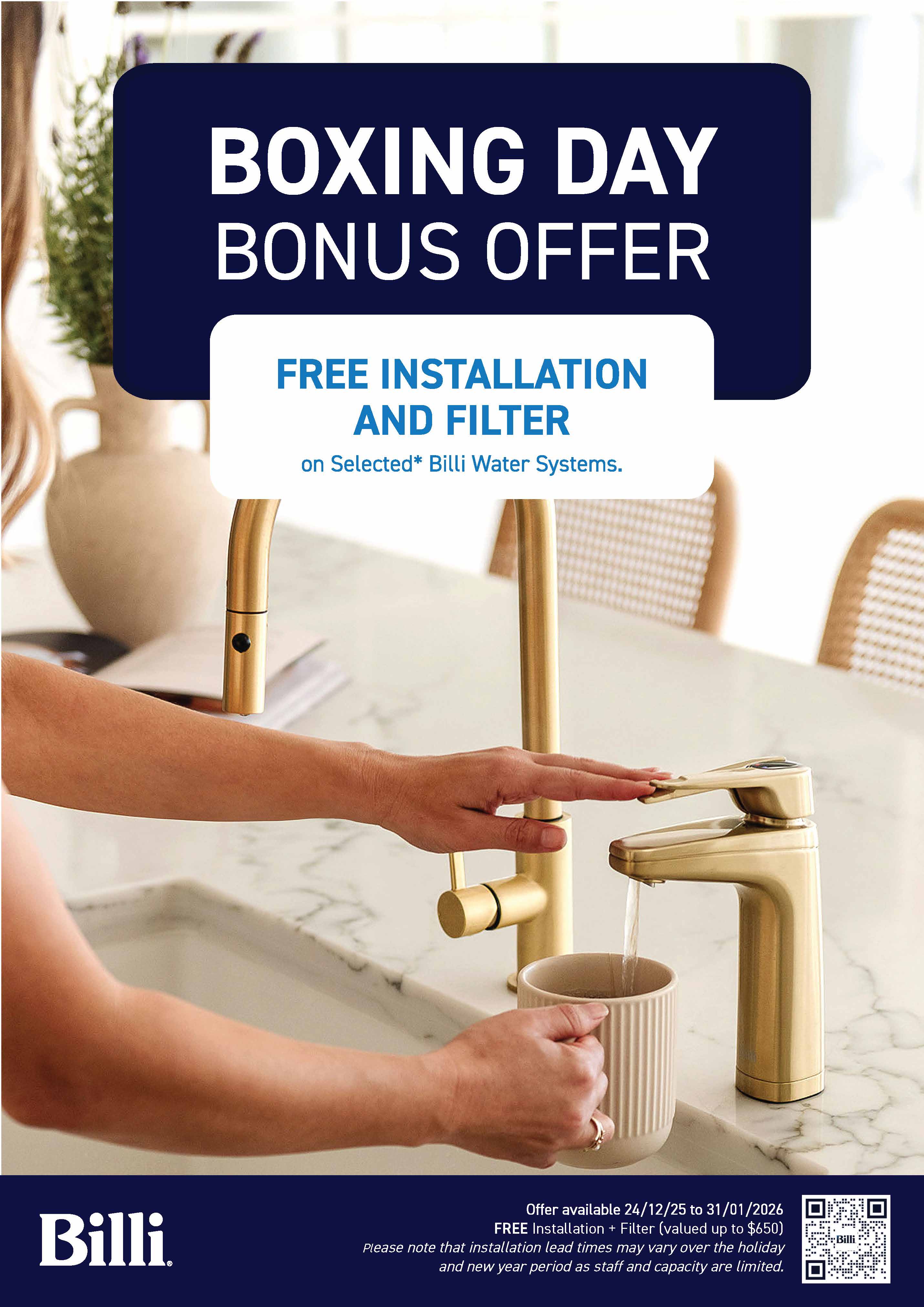 Boxing Day Bonus Offer – Free Installation + Bonus Filter – 8Appliances