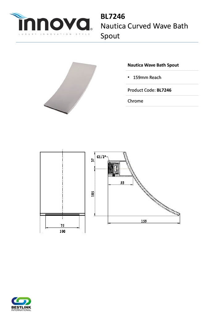 Innova BL7246 Nautica Wave Bath Spout – 8Appliances