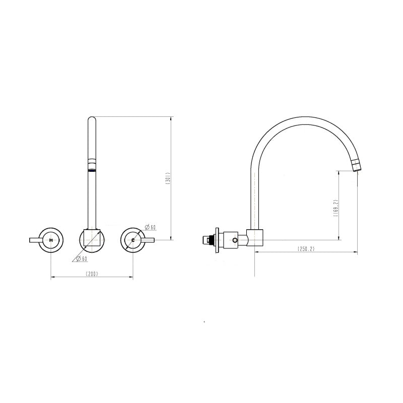 Innova CPF0284 Nirvana Wall Sink Mixer – 8Appliances