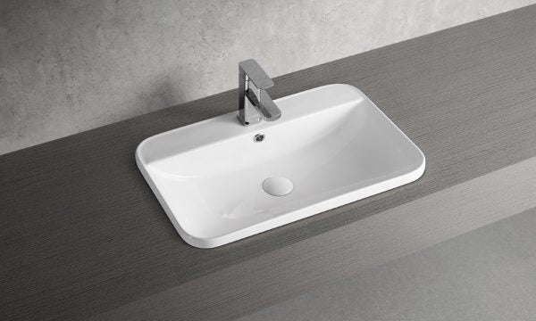 Innova B1061 Rectangular Semi Inset Basin With Tap Landing – 8Appliances
