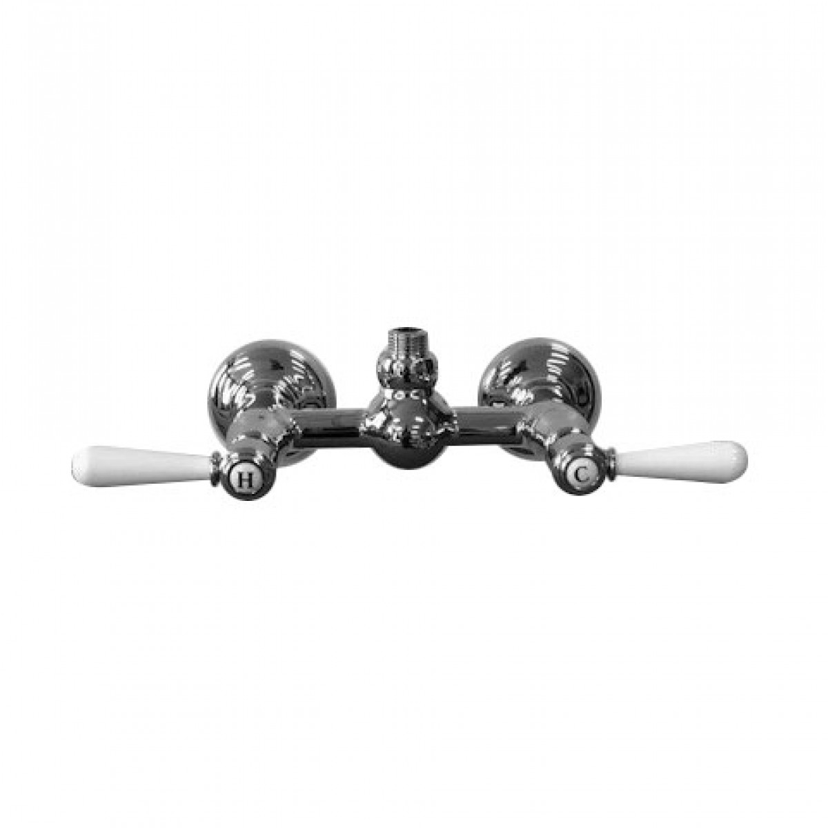 Nicolazzi Z2625W Brenta Exposed Shower Breech with White Lever Handles ...