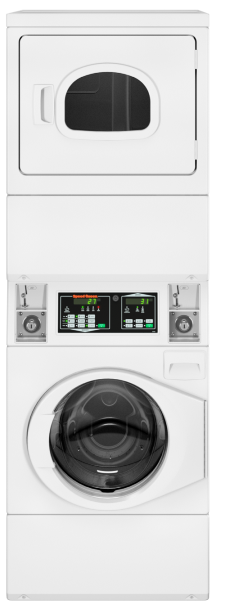 Speed Queen STENXA Commercial Vended Stacked Front Load Washer & Elect ...